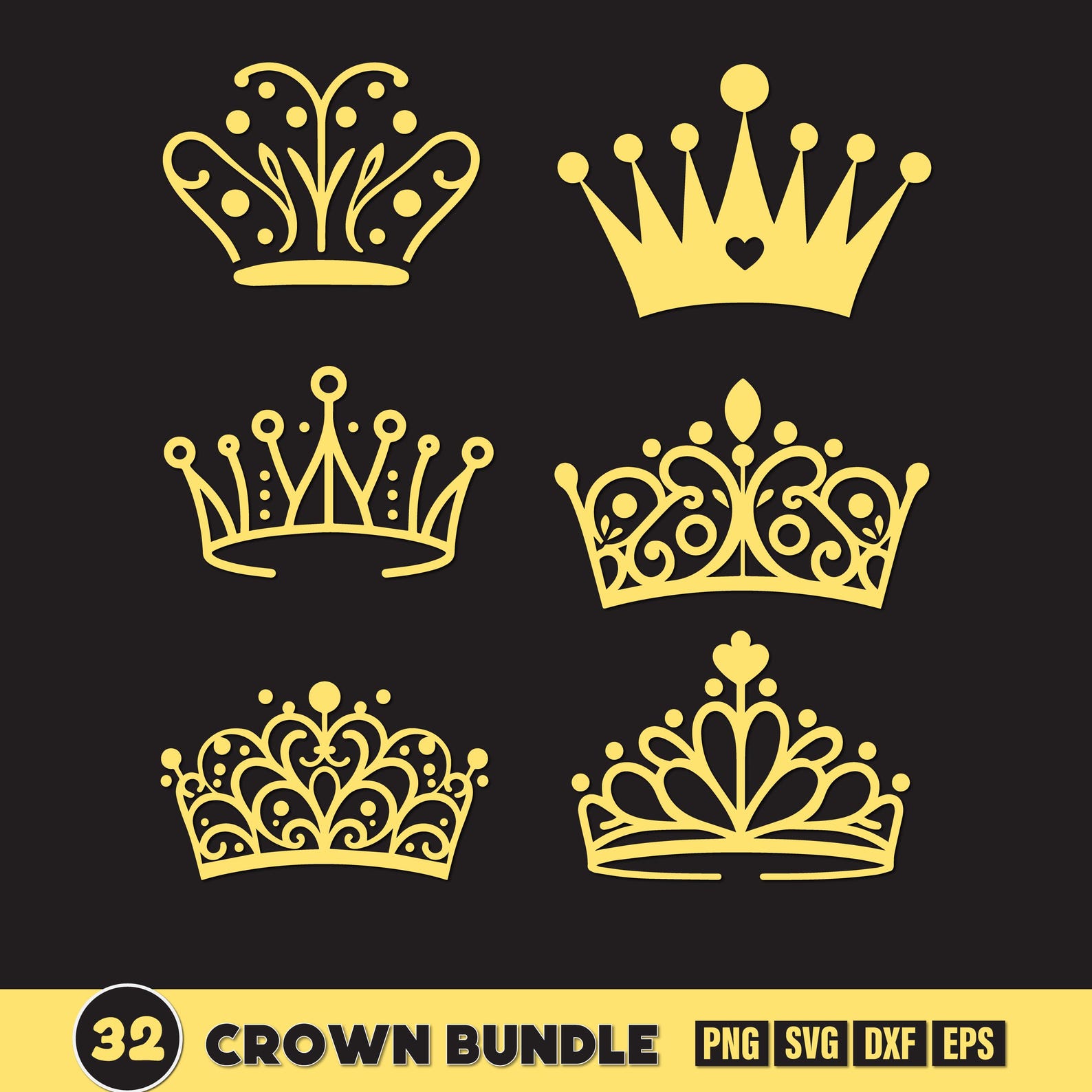 Crown Svg Bundle, Royal Crown Svg, Crown Svg, Crown Png, Crown Cut File ...