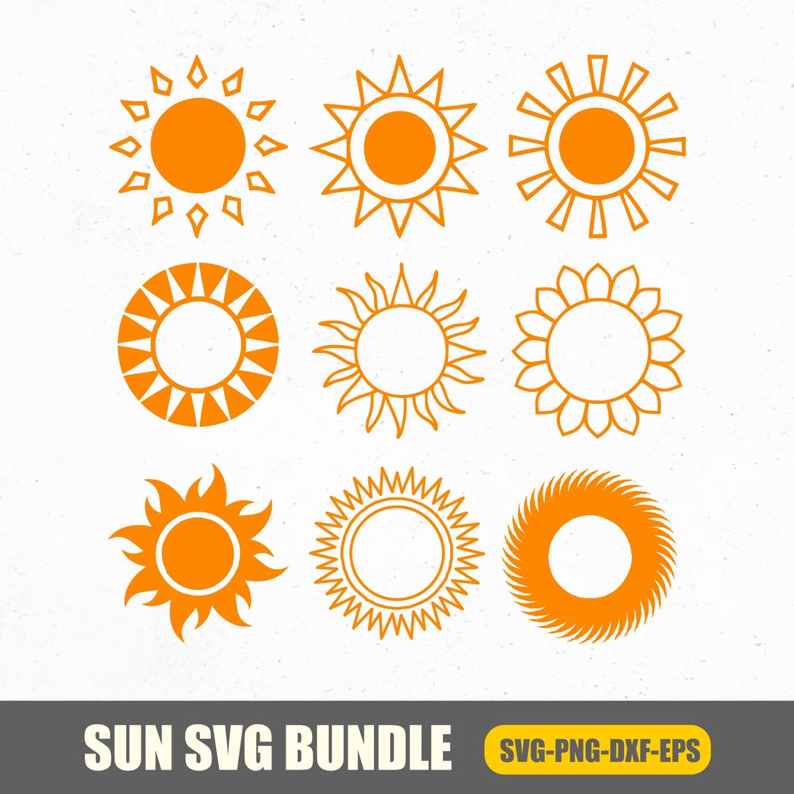 Sun SVG Bundle, Sun Cut File, Sun Vector, Sun Clipart, Sunshine Svg ...