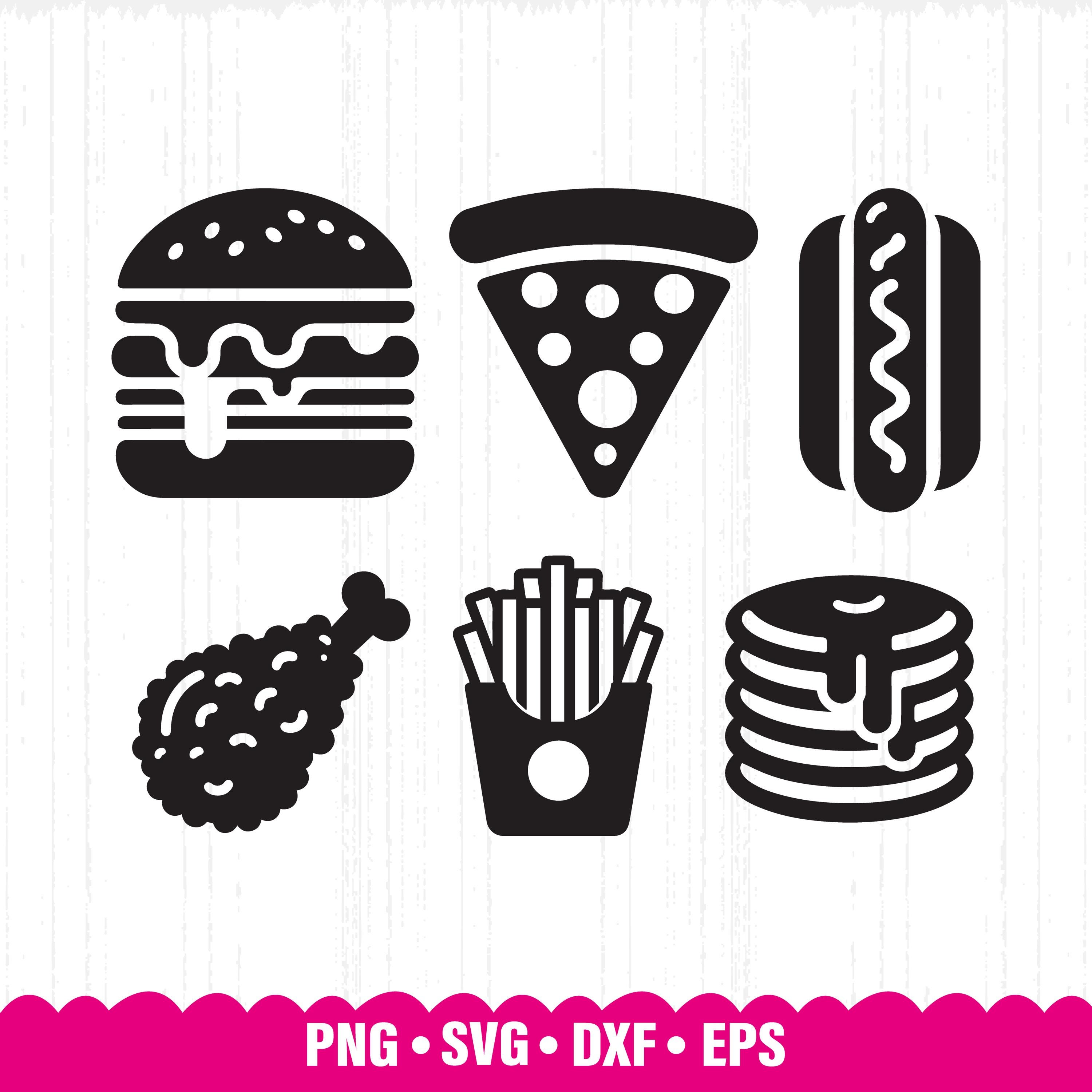 Fast Food Svg, Fast Food Clipart, Food Digital Stamp, Junk Food Clipart ...