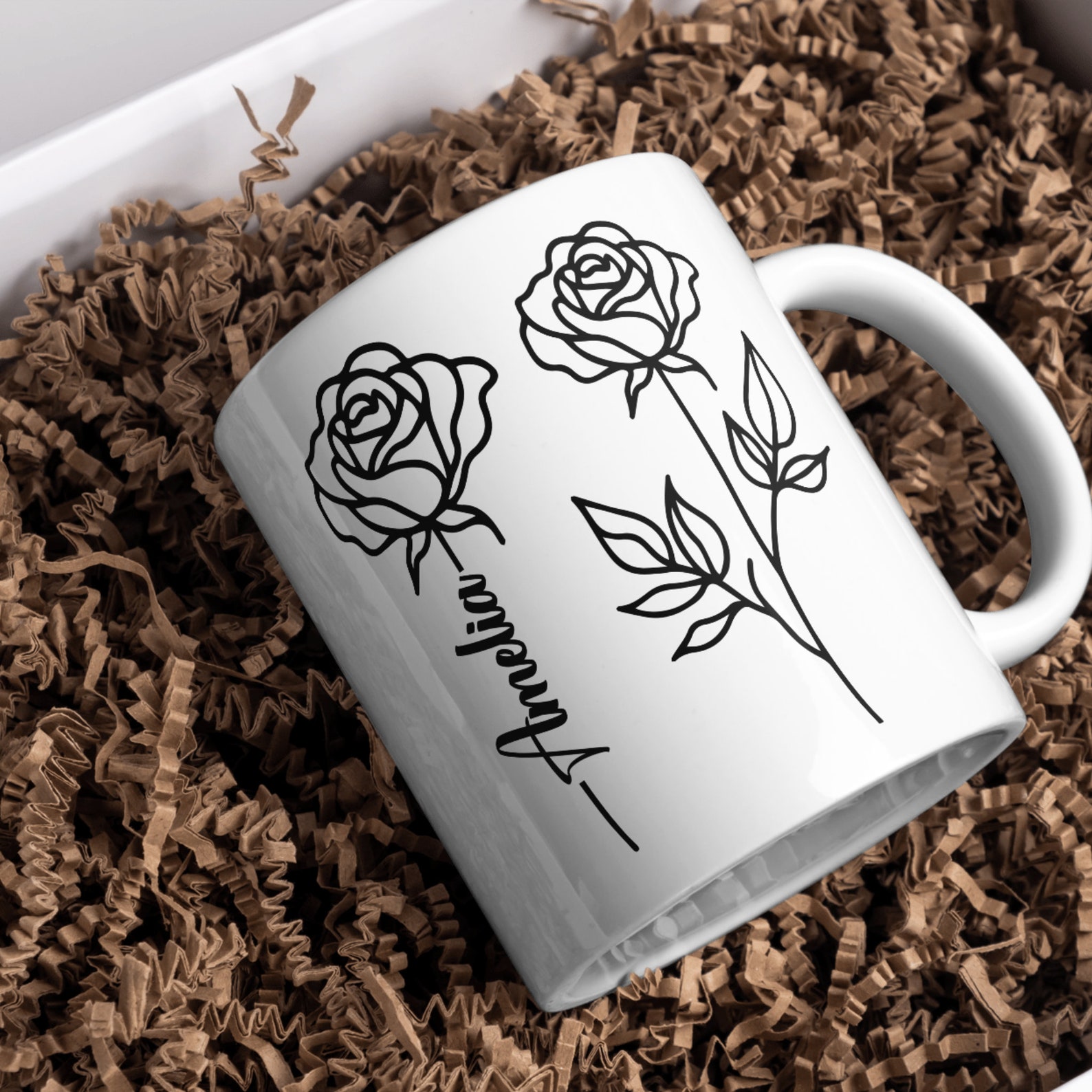 Rose Name Frame Svg, Custom Flower Svg, Rose Birth Flower, Flower Frame ...