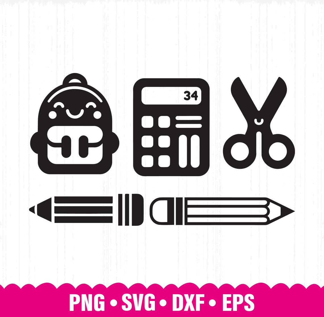 School Svg Bundle, Back to School Svg, Cute School Supplies, School ...