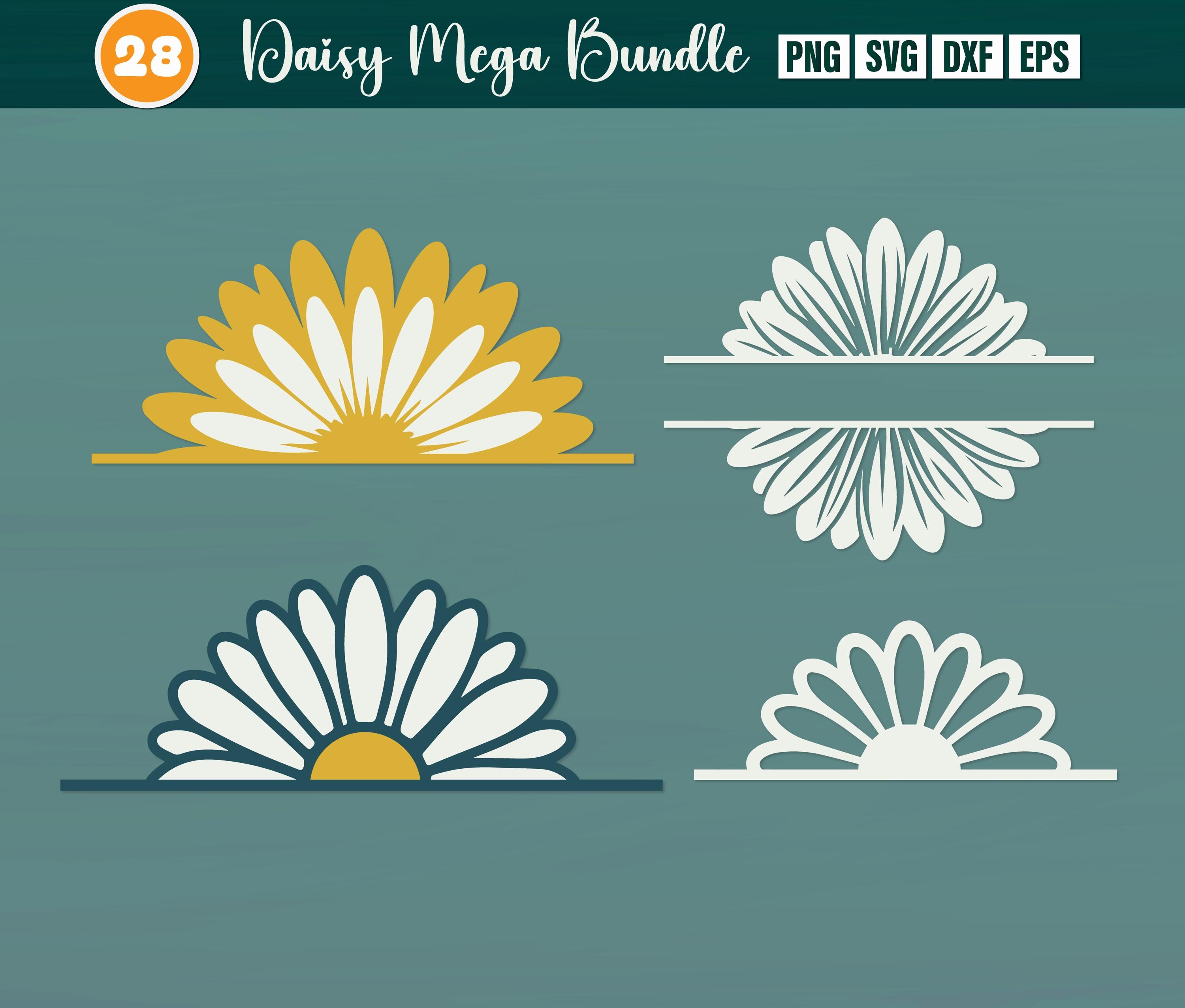 Daisy SVG Bundle, Floral Clipart, Retro Daisy Cut File (28 Designs) - Etsy