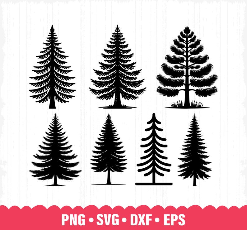 Pine Tree Svg, Pine Tree Png, Pine Tree Cut File, Pine Tree Clipart ...