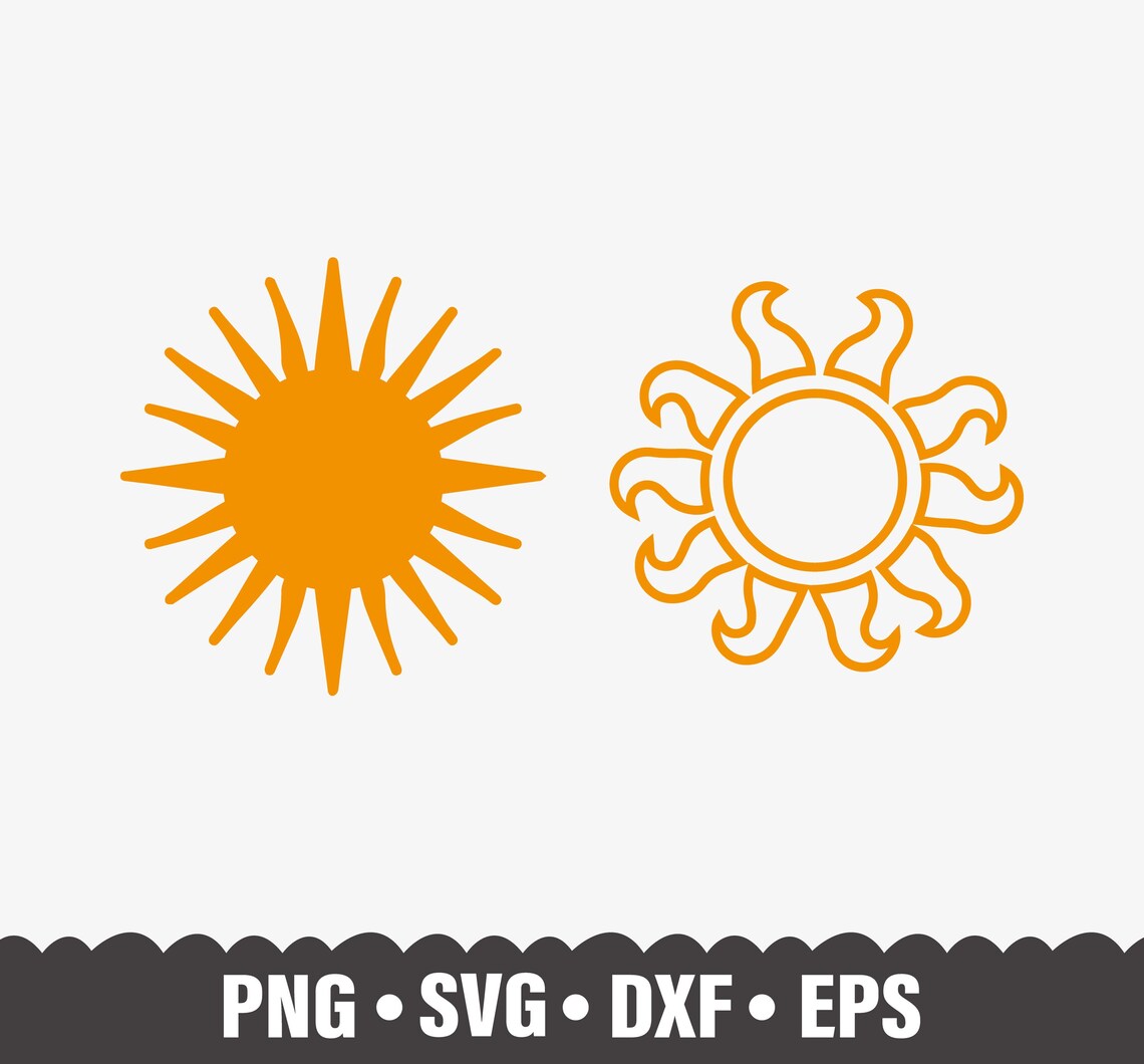 Sun SVG Clipart Bundle, Sunshine Cut Files (digital Download) - Etsy