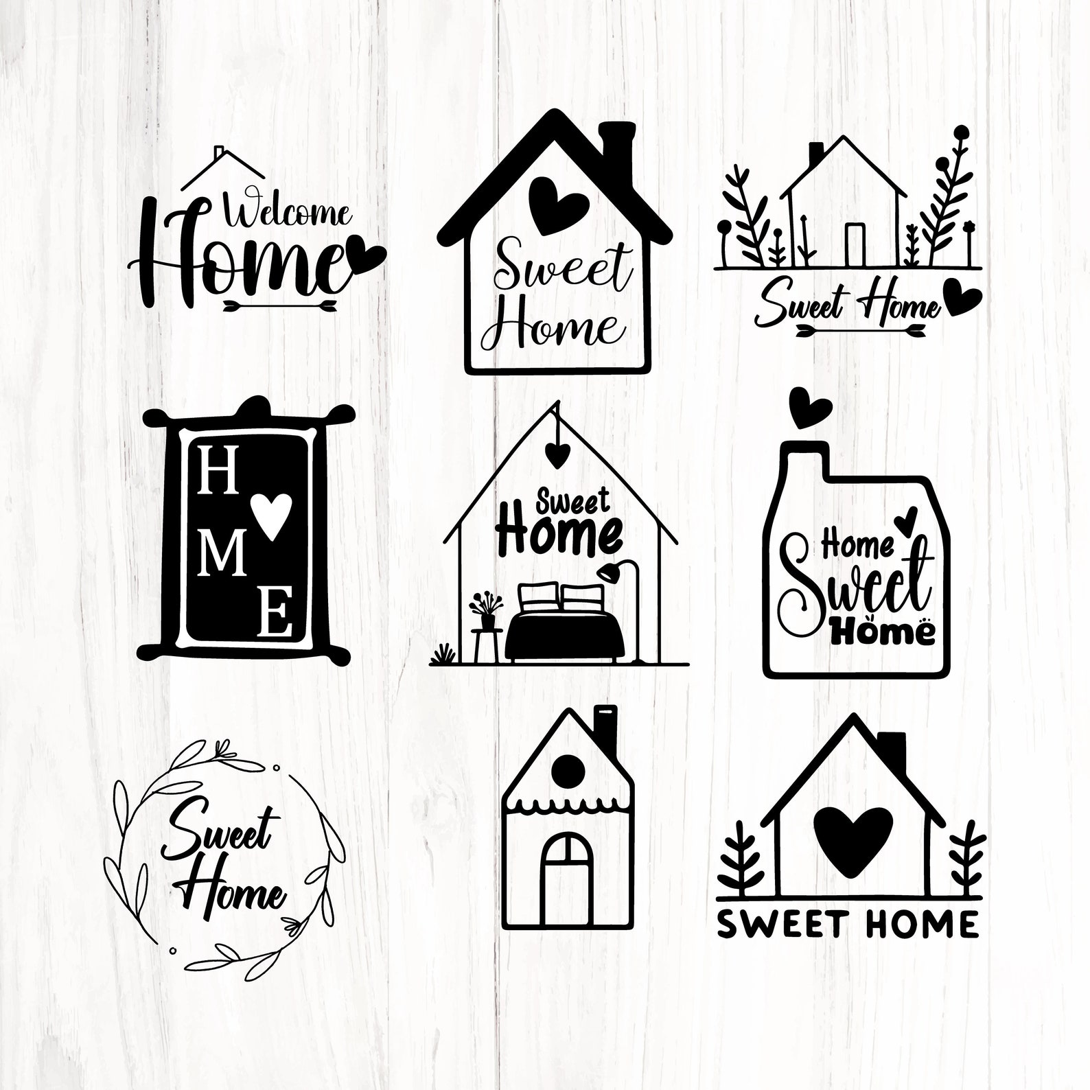 Home Svg, Home Sign Svg, Welcome Home Svg, New Home Svg, Sweet Home Svg ...