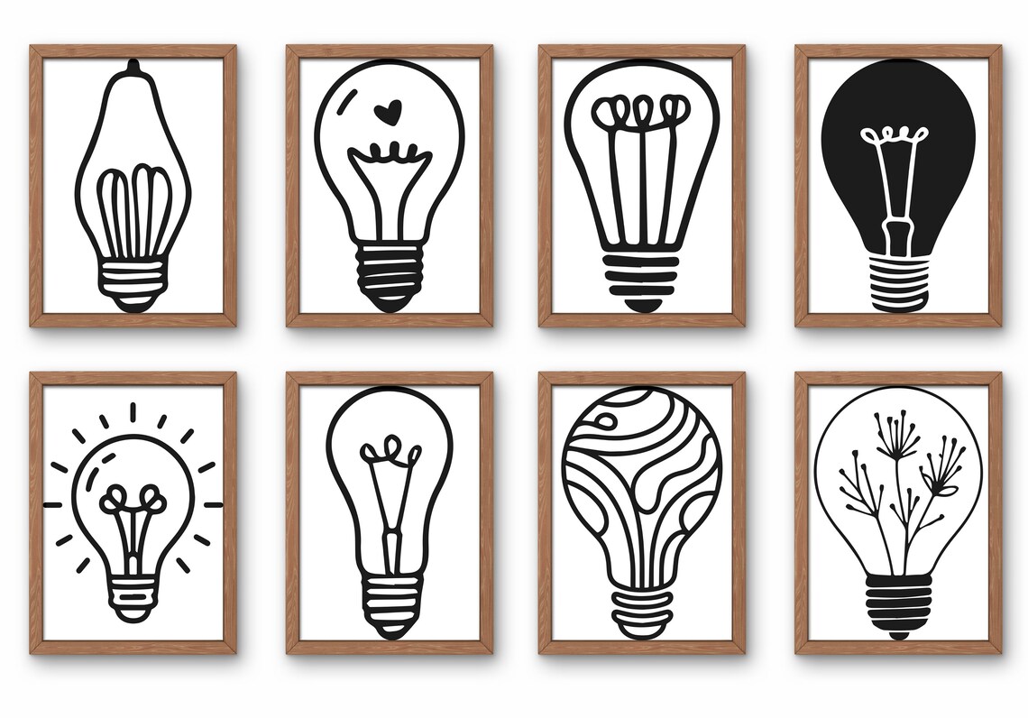 Light Svg Bundle, Lightbulb Svg, Light Bulb Png, Light Bulb Cut Files ...