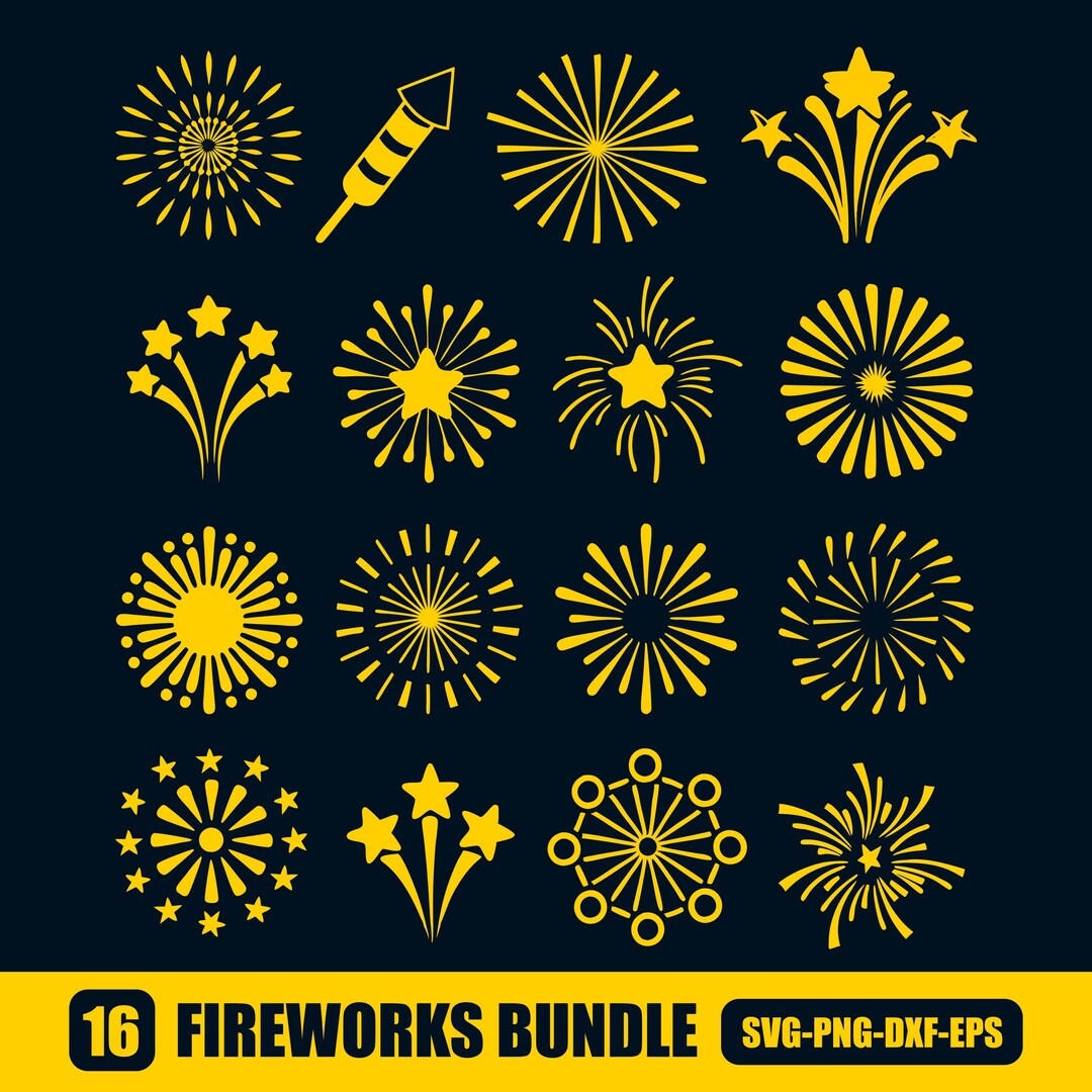 Firework Svg, Fireworks Svg, Fireworks Svg Cut File, Fireworks Clipart ...