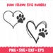 Paw Print Frame, Dog Frame Svg, Paw Prints Svg, Dog Paw Print Svg, Dog ...