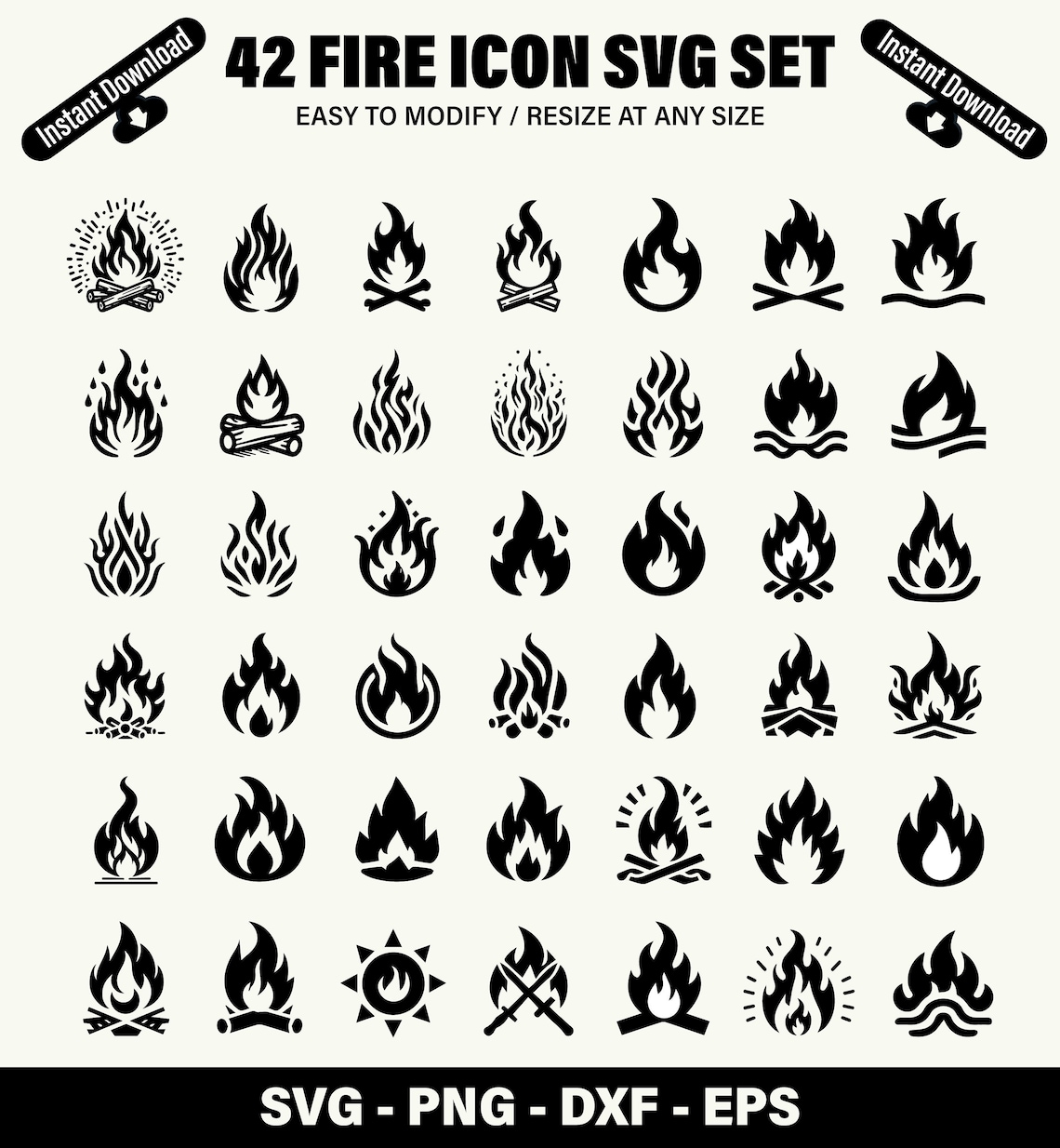 Fire SVG Bundle / Flame Svg / Fire SVG / Fire Flames / Flames ...