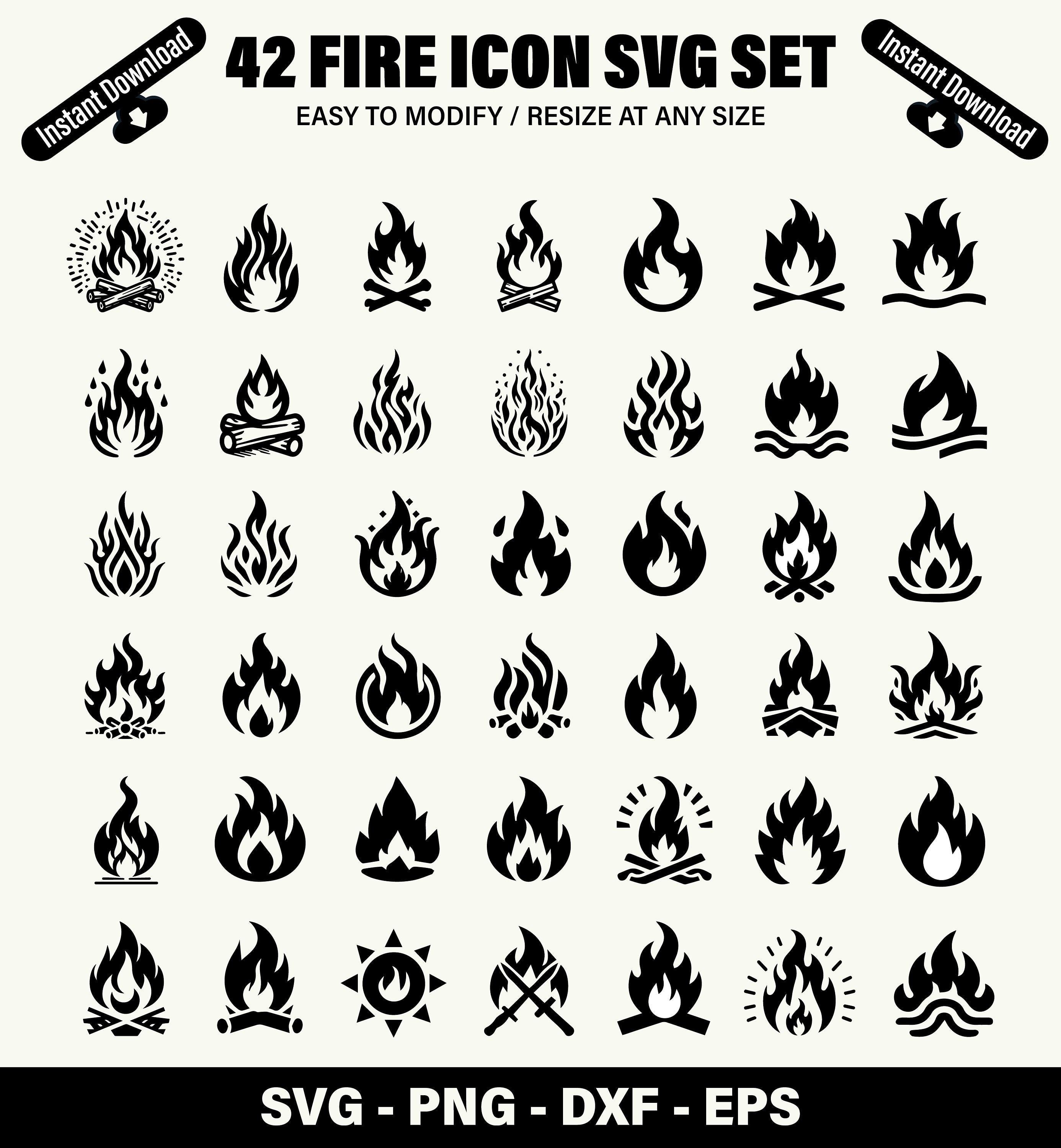 Fire SVG Bundle / Flame Svg / Fire SVG / Fire Flames / Flames ...