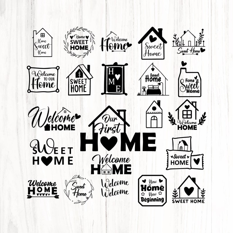 Home Svg, Home Sign Svg, Welcome Home Svg, New Home Svg, Sweet Home Svg ...