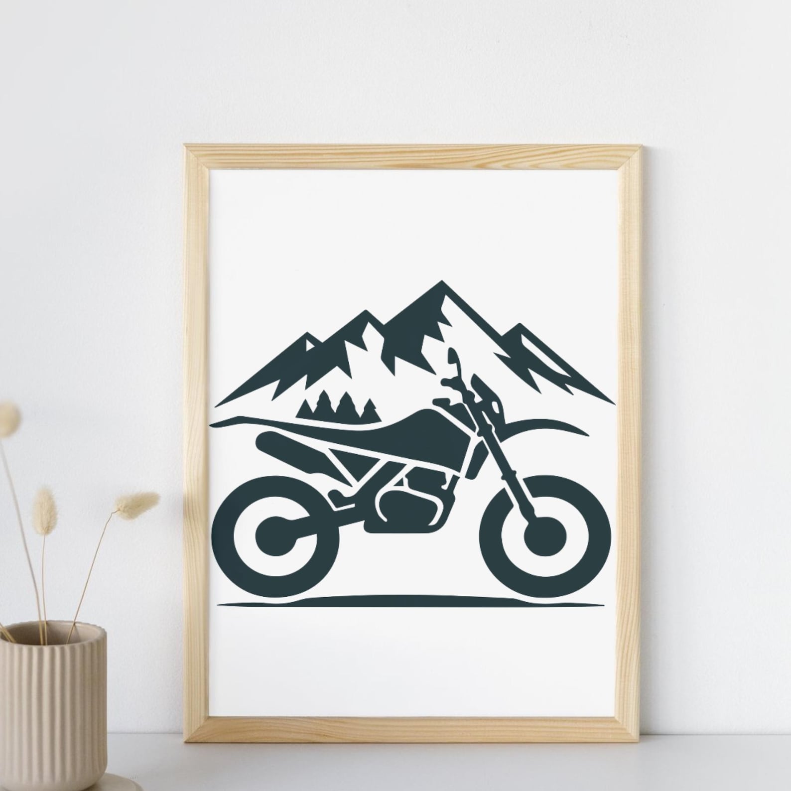 Mountain Bike & Scene SVG Bundle, Motorcycle Clipart (6 Files) - Etsy