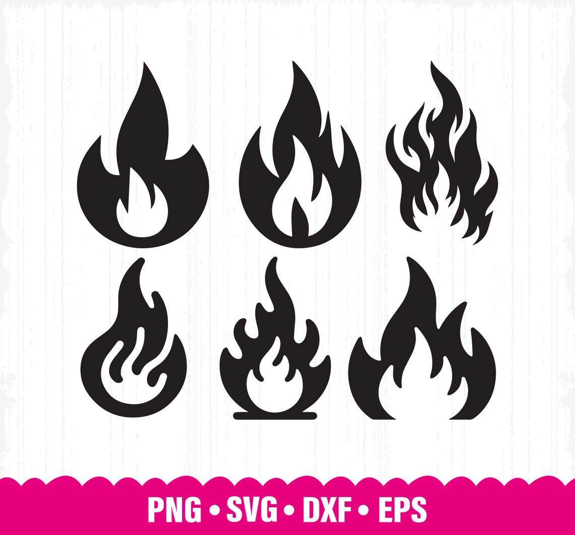Fire Svg, Fire Flames Svg, Fire Png, Fire Svg Bundle, Fire Svg File ...