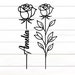 Rose Name Frame Svg, Custom Flower Svg, Rose Birth Flower, Flower Frame ...