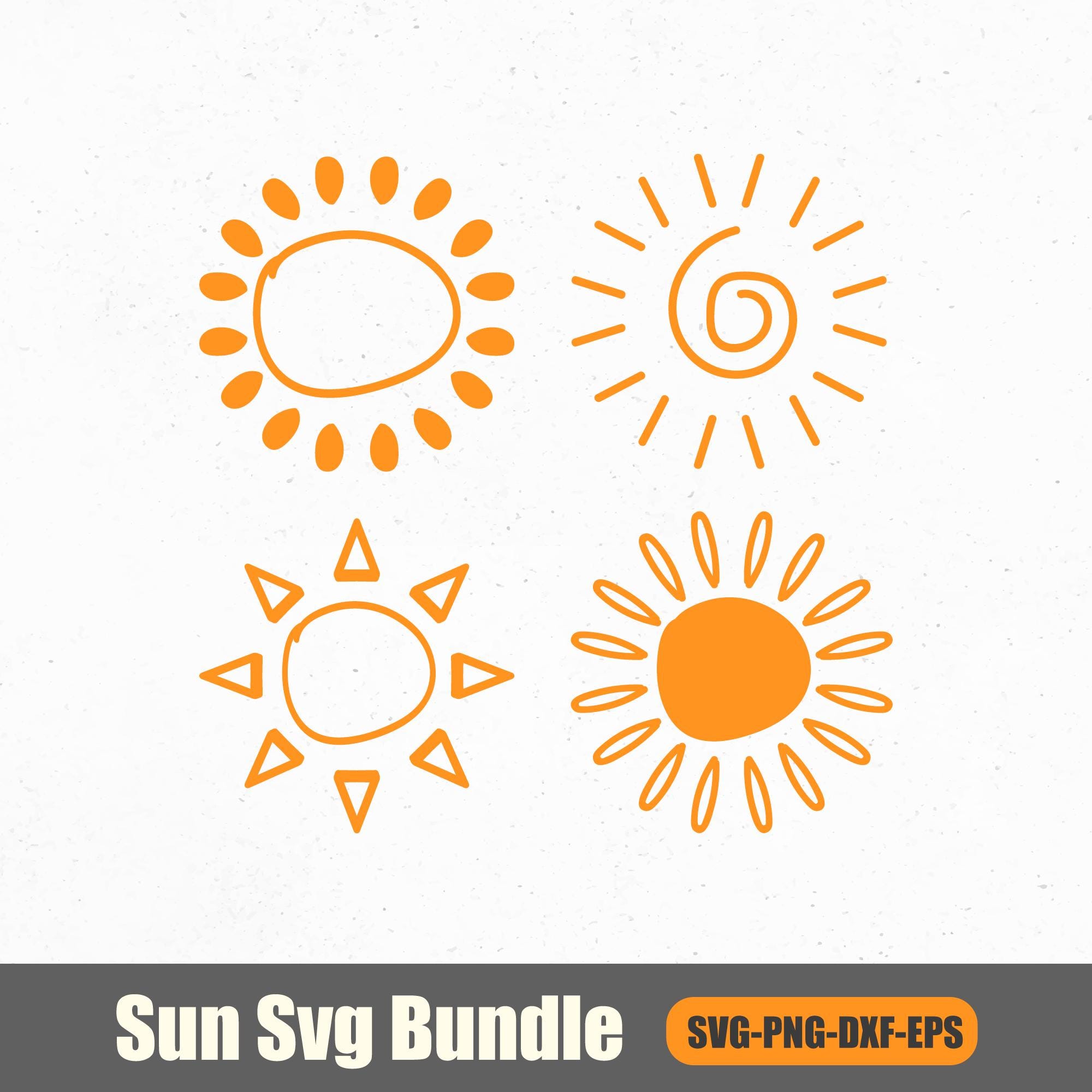 Sun SVG Bundle, Sun Cut File, Sun Vector, Sun Clipart, Sunshine Svg ...