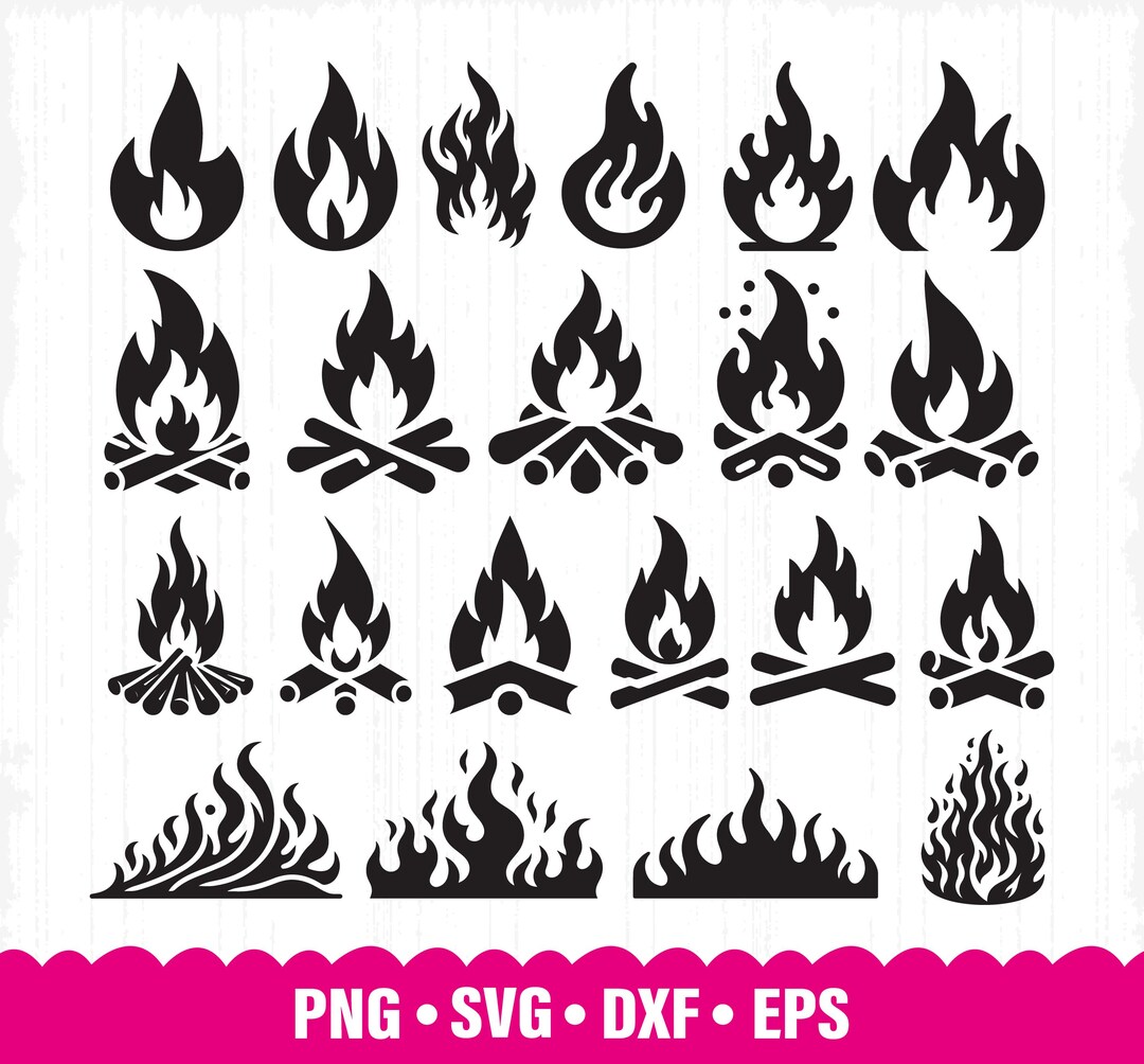 Fire Svg, Fire Flames Svg, Fire Png, Fire Svg Bundle, Fire Svg File ...