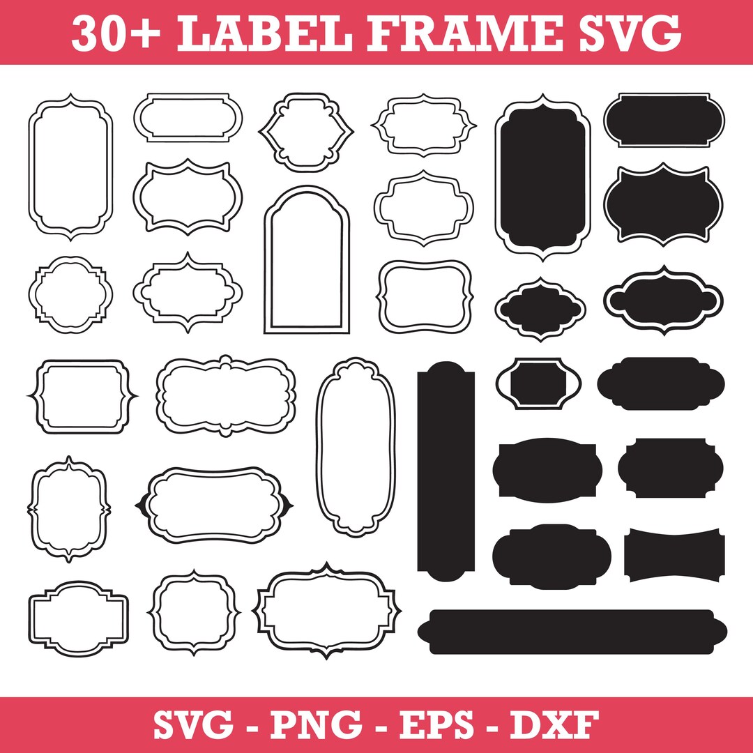 Shapes SVG Bundle, Vintage Frames SVG, Label Svg, Label Frames Bundle ...