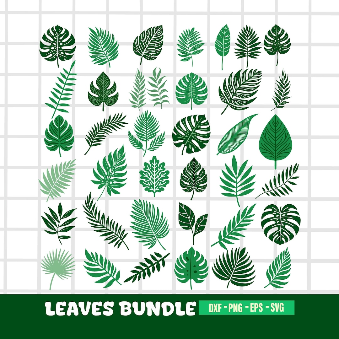 Tropical Leaves Svg, Leaves Svg, Leaf Svg, Leaves Cut Files, Leaves ...