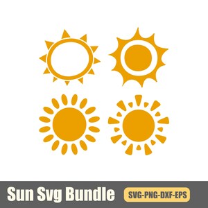 Sun SVG Bundle, Sun Cut File, Sun Vector, Sun Clipart, Sunshine Svg ...