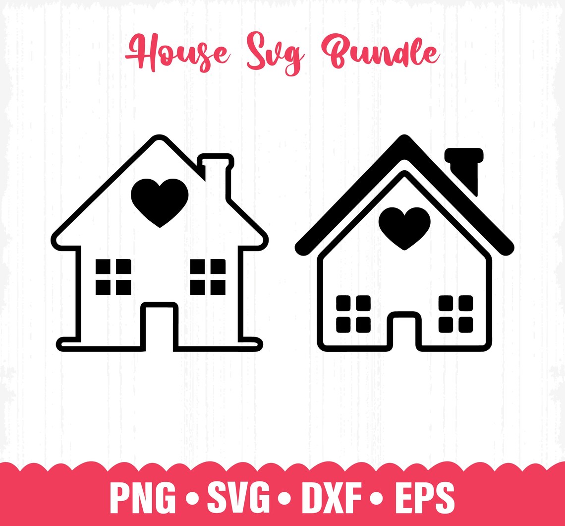 House Svg Bundle, House Silhouette, Little House Svg, House Outline Svg ...