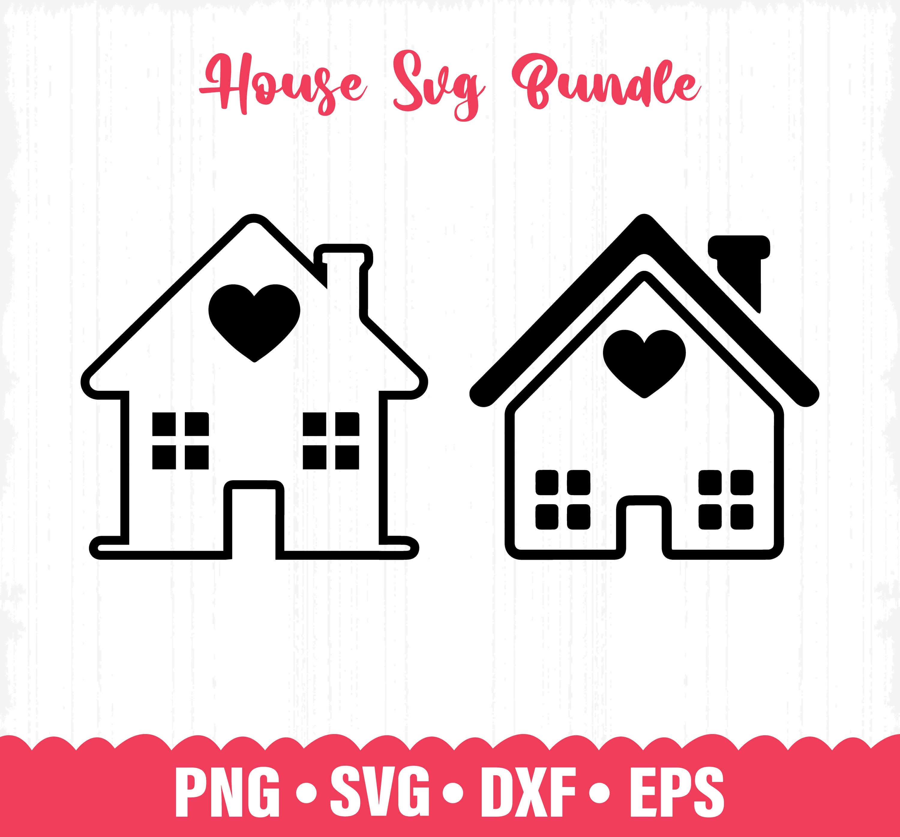 House Svg Bundle, House Silhouette, Little House Svg, House Outline Svg ...
