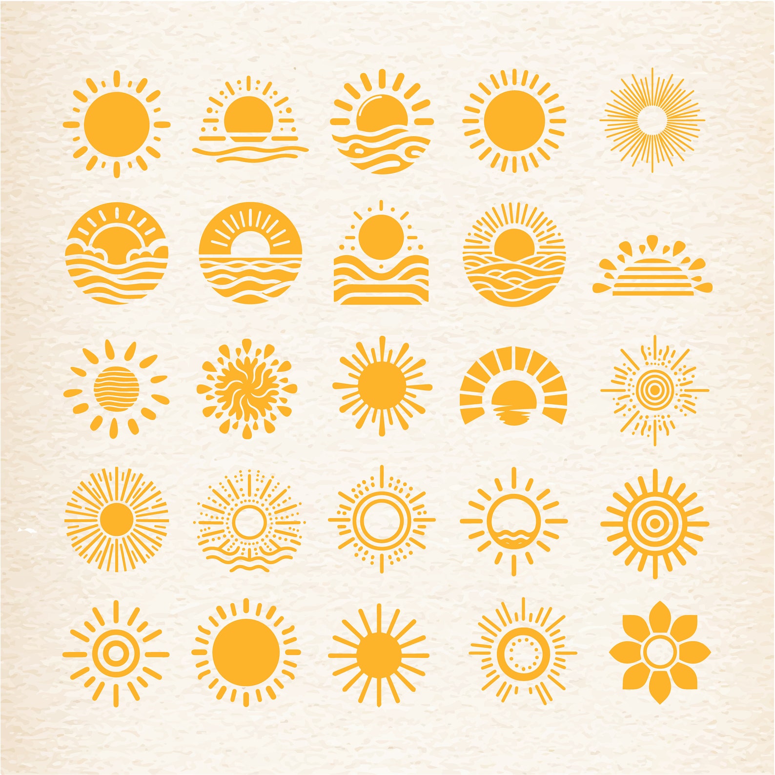 100 Sun SVG Bundle, Sun Cut File, Sun Vector, Sun Clipart, Sunshine Svg ...