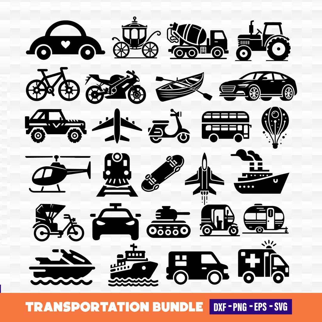 Transport Svg, Vehicles Svg Bundle, Transportation Svg, Vehicles Svg ...