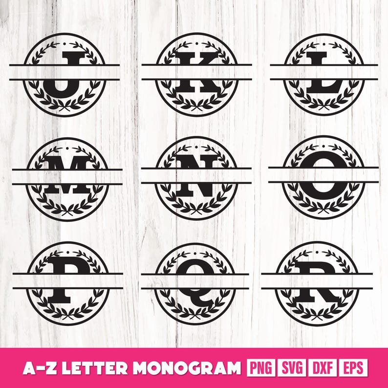 Family Monogram Svg, Monogram Letters Svg, Monogram Letters Png, Split ...