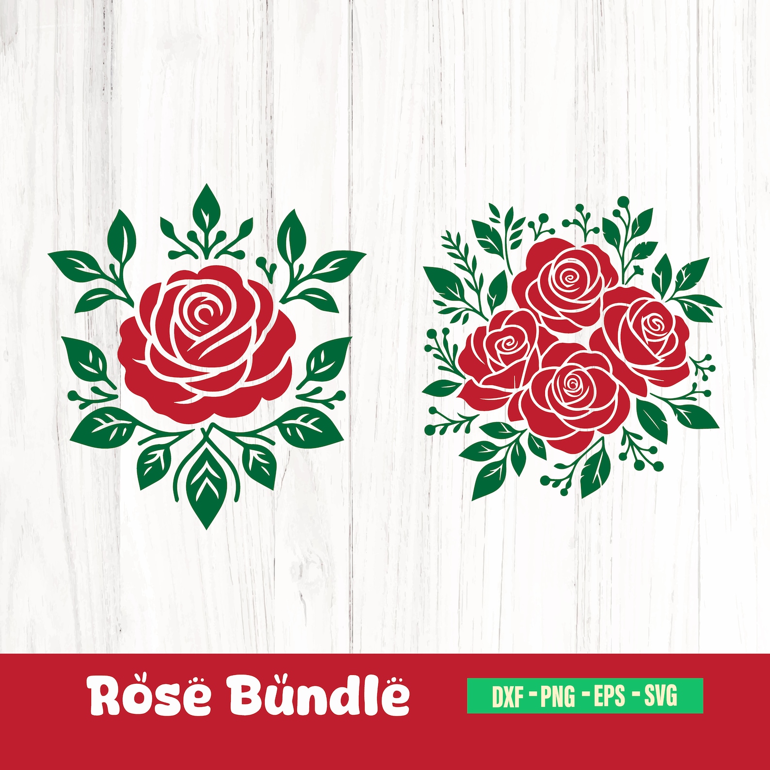 16 Roses Clipart, Rose Svg Flower, Rose Clipart, Rose Svg Bundle, Rose ...