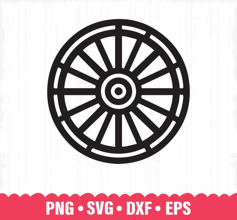 Western Wagon Wheel SVG, Wood Wheel Clipart, Cowboy Cut File (digital ...