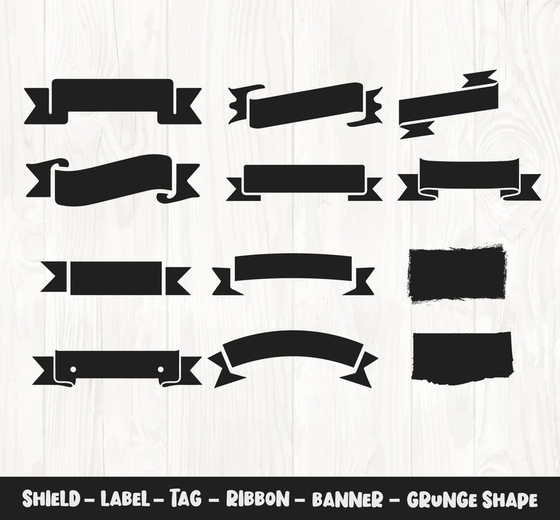 Ribbon Banner Svg, Ribbon Svg, Frames Svg, Label Clipart, Banner Svg ...