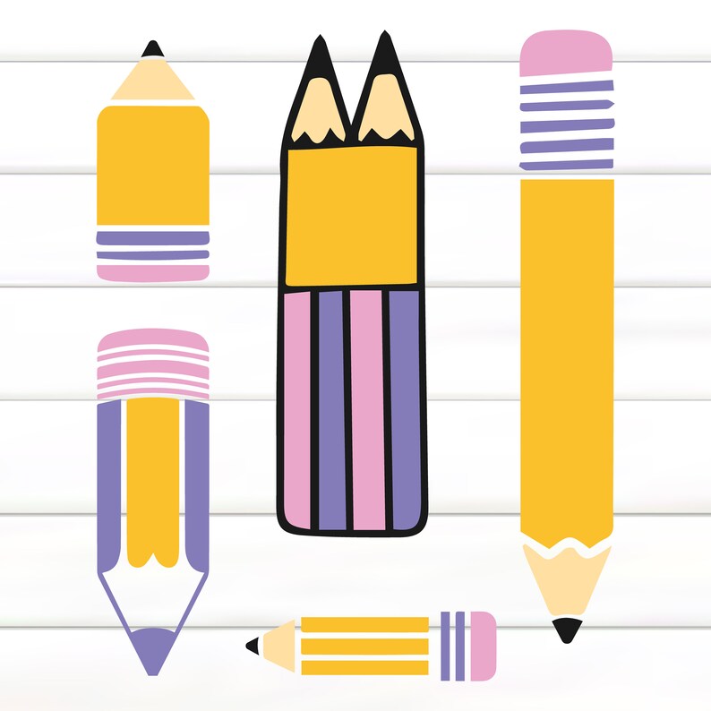 Pencil SVG Bundle, School Clipart, Cut Files (digital Download) - Etsy