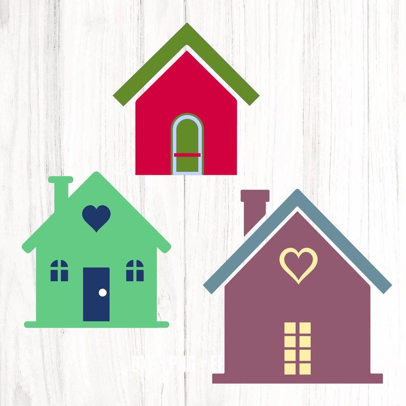 House Svg Bundle, House Clipart, Home Png, Little House Svg, Cute House ...