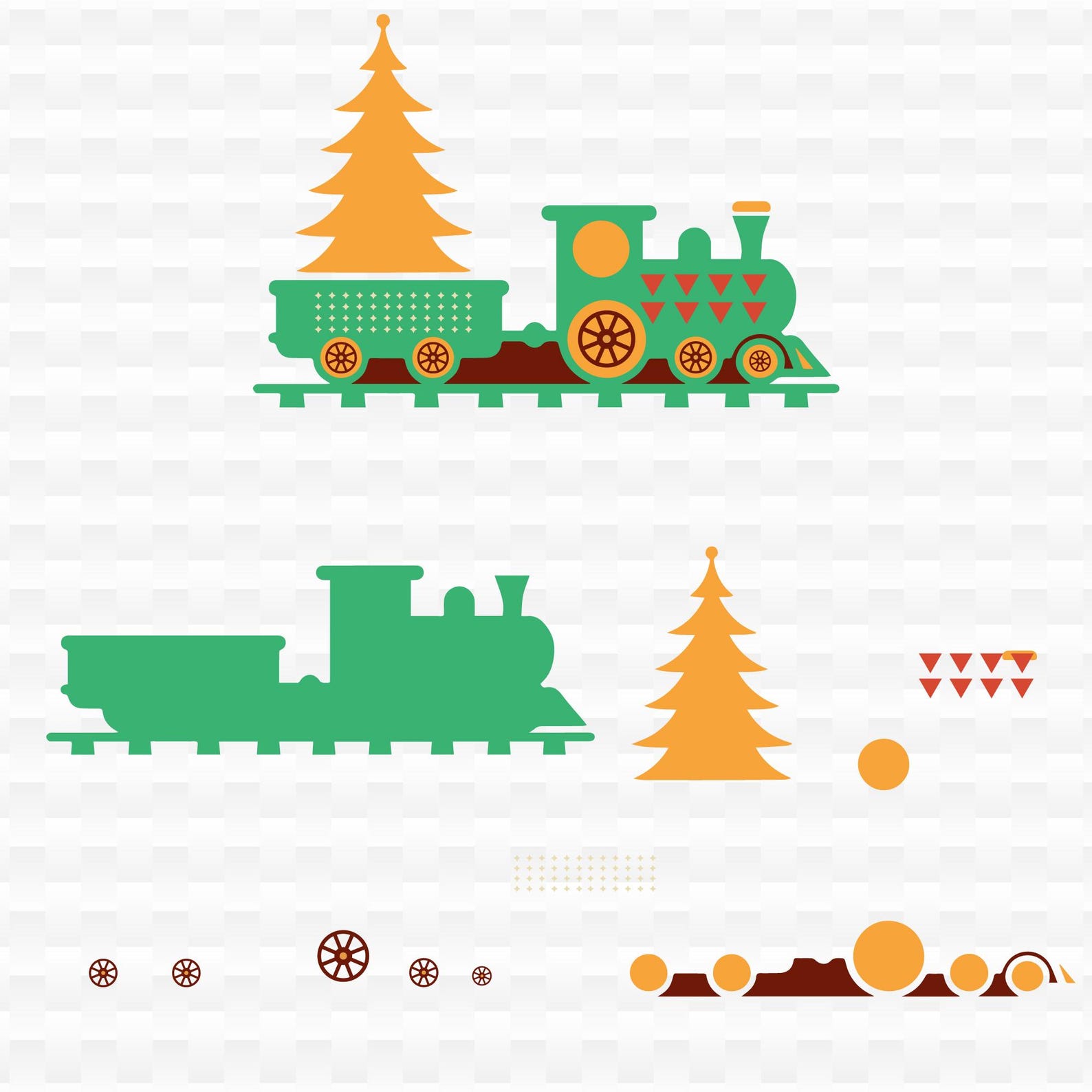 Christmas Train SVG, Kids Holiday Clipart (digital Files) - Etsy
