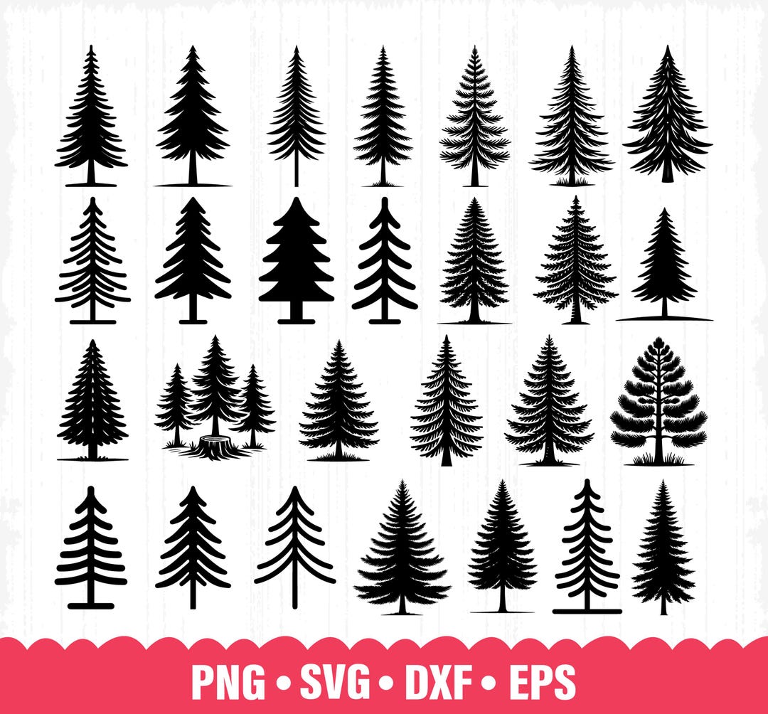 Pine Tree Svg, Pine Tree Png, Pine Tree Cut File, Pine Tree Clipart ...