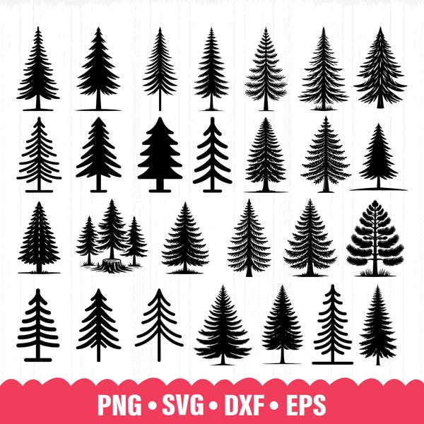 Pine Tree Svg - Etsy