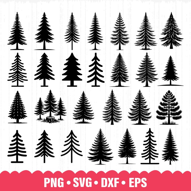 Tree Line Svg - Etsy