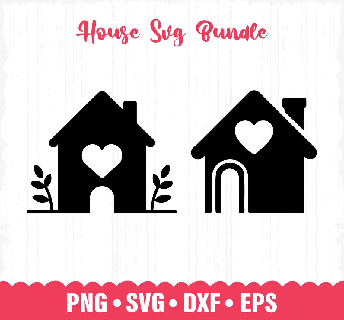 House Svg Bundle, House Silhouette, Little House Svg, House Outline Svg ...