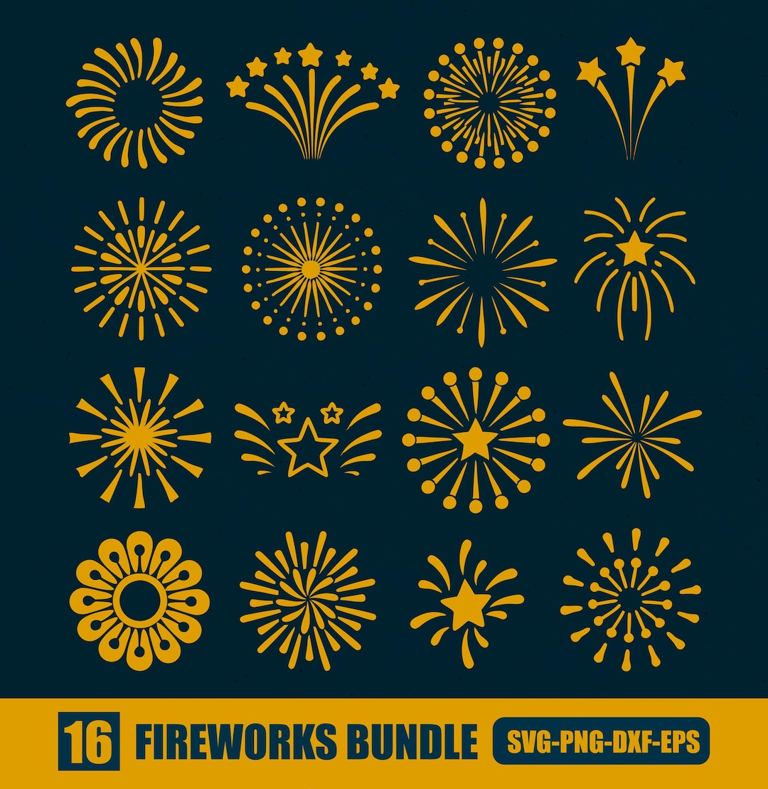 Firework Svg, Fireworks Svg, Fireworks Svg Cut File, Fireworks Clipart ...