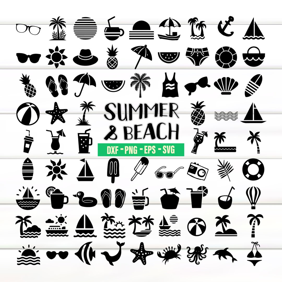 Beach Svg Bundle, Summer Svg Bundle, Summer Beach Svg, Beach Cut Files ...