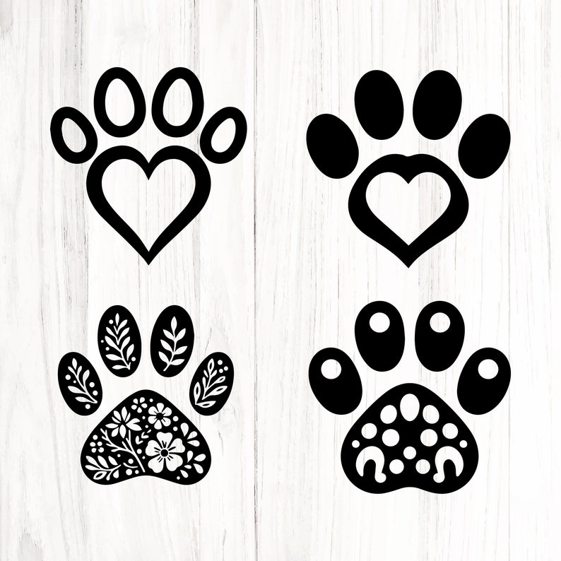 Paw Prints Svg, Animal Print Svg, Paw Print Cut File, Animal Paw Svg ...