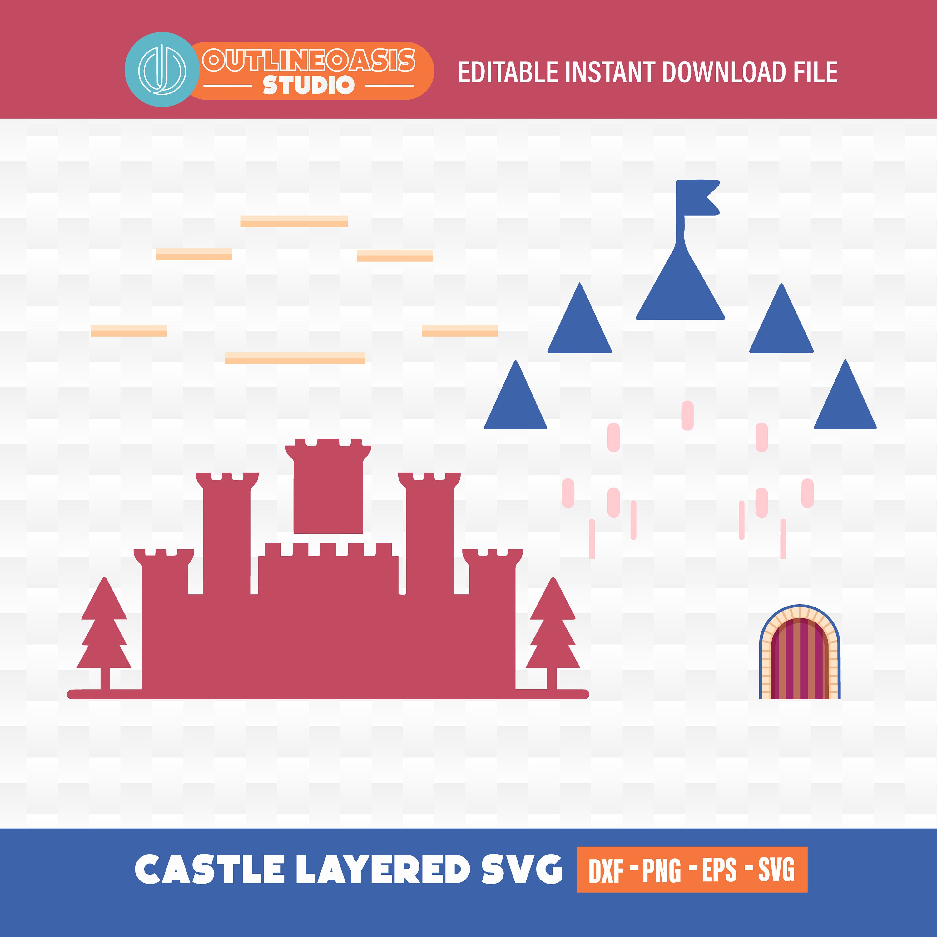 Castle Svg, Castle Cut File, Castle Clipart, Princess Castle Svg, Magic ...