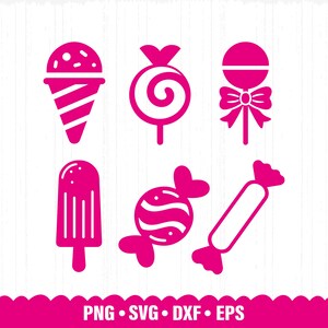 Candy Svg Bundle, Candy Clipart, Sweets Svg, Lollipops Svg, Colorful ...