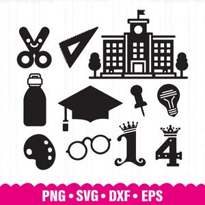 School Svg Bundle, Back to School Svg, Cute School Supplies, School ...