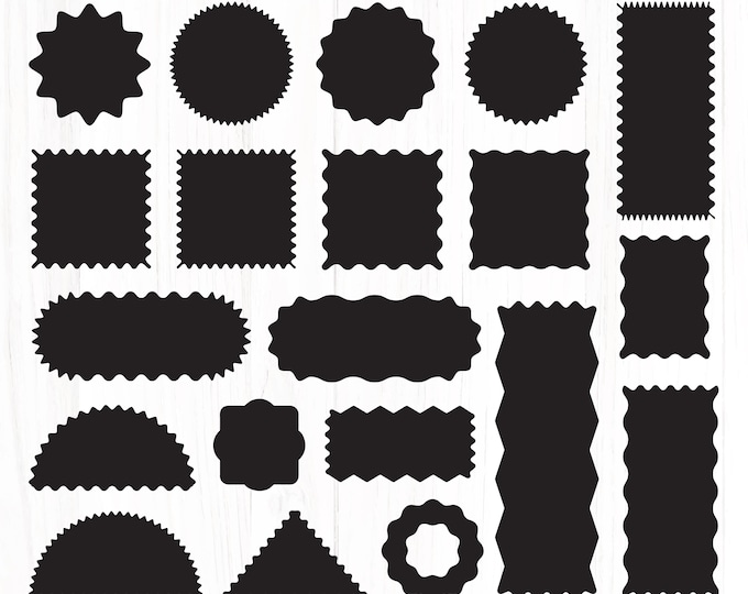 Scalloped Frame Svg, Scallop Circle Svg, Scalloped Shape Svg, Frames ...
