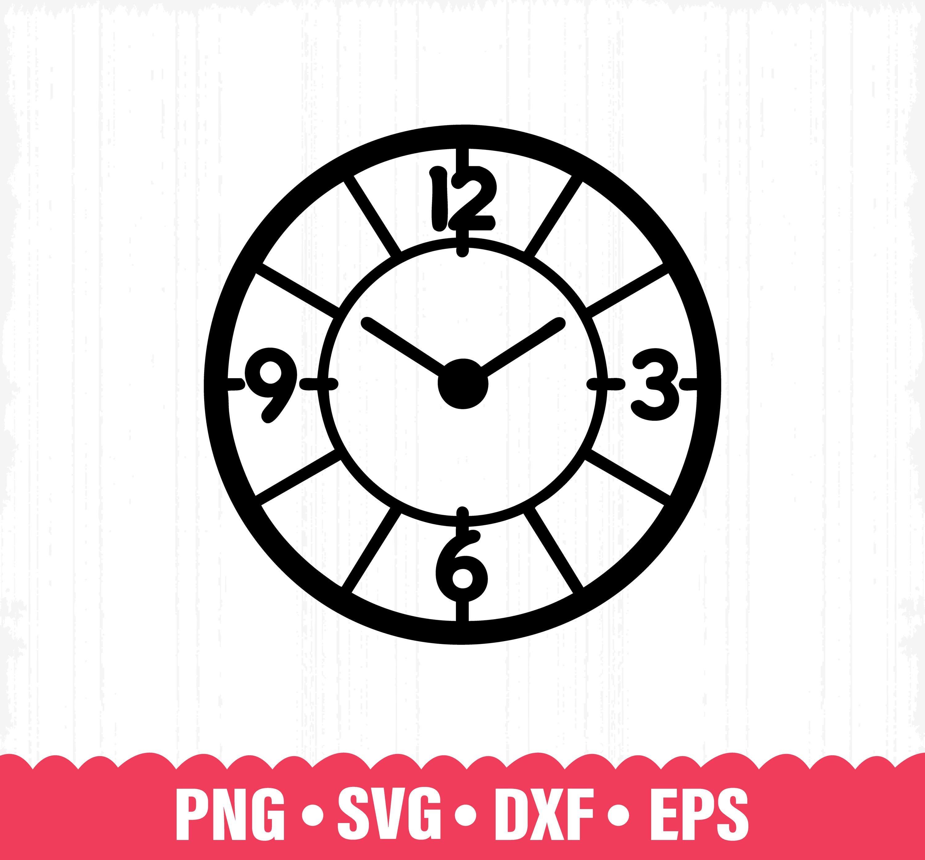 Clock Svg, Clock Cut File, Clock Face Svg, Clock Face Clipart, Clock ...