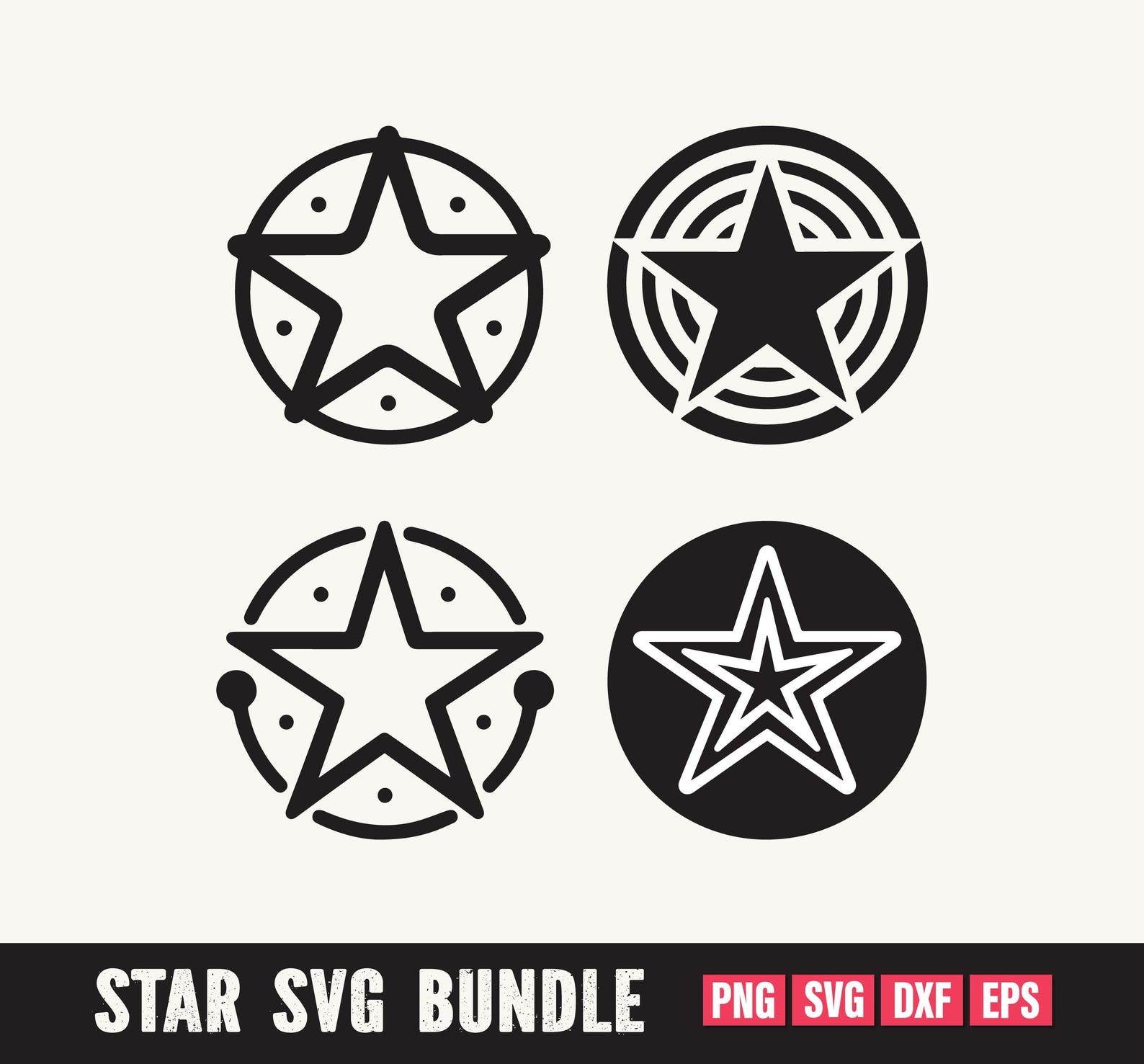 Star Svg Bundle, Star Cutting File, Star Cricut, Stars Clipart, Star ...