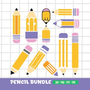Pencil SVG Bundle, School Clipart, Cut Files (digital Download) - Etsy