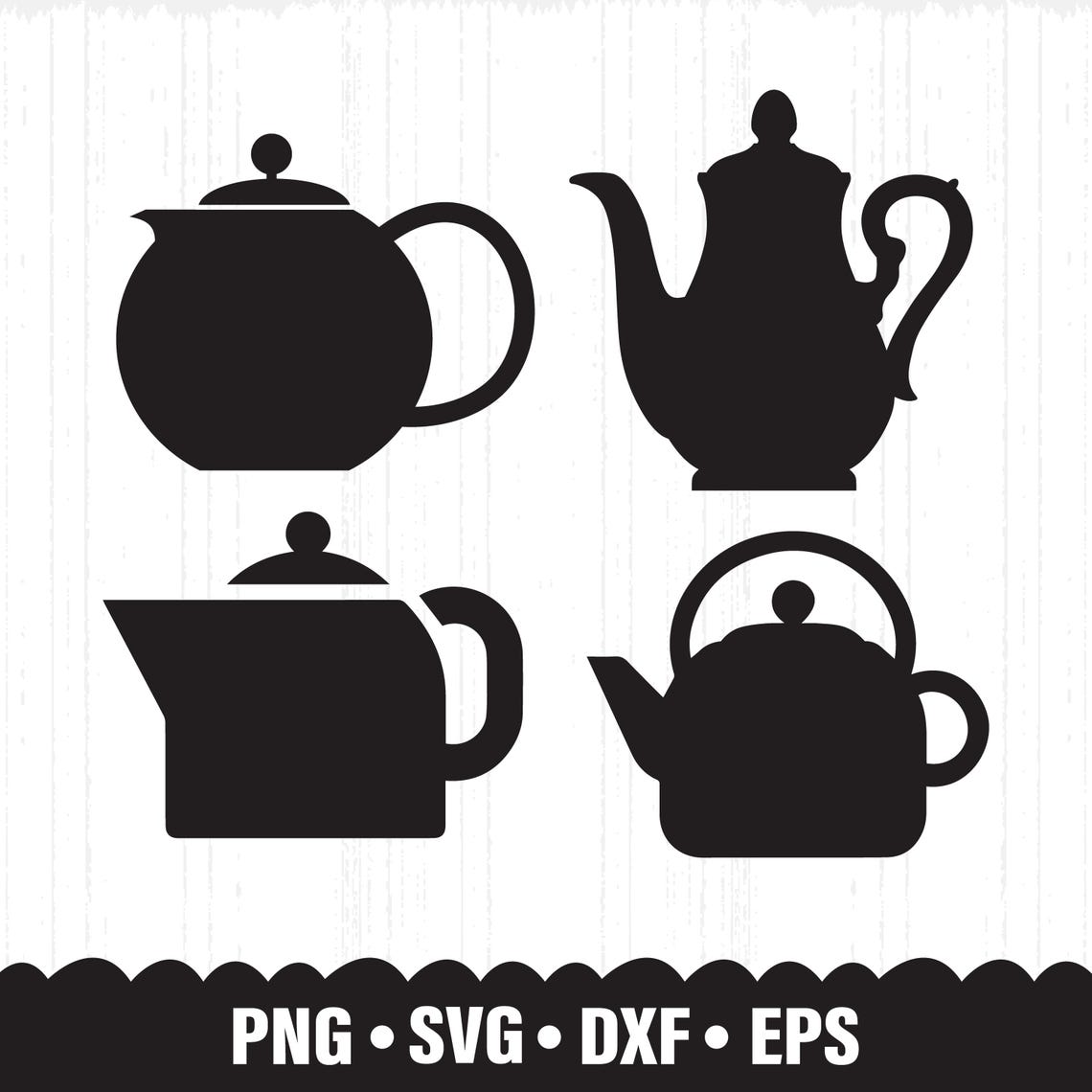 Teapot Svg, Tea Kettle Svg, Teapot Cut Files, Teapot Silhouette, Teapot ...