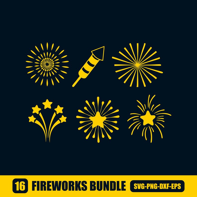 Firework Svg, Fireworks Svg, Fireworks Svg Cut File, Fireworks Clipart ...